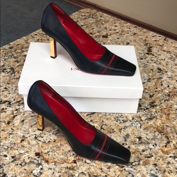 Escada | Shoes | Brand New Escada Black And Red Heels | Poshmark